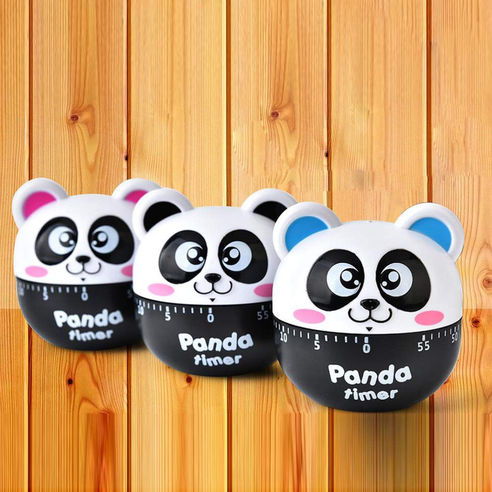 DOITOOL Kitchen Timer Cute Cartoon Animal Countdown Timer Black Panda Bear Cooking Alarm Clock for Cooking Baking Students Sport Game Reminder