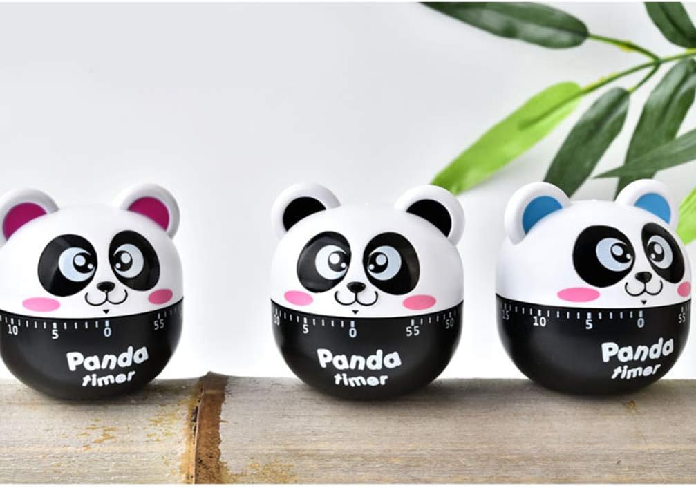 DOITOOL Kitchen Timer Cute Cartoon Animal Countdown Timer Black Panda Bear Cooking Alarm Clock for Cooking Baking Students Sport Game Reminder