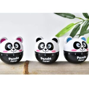 DOITOOL Kitchen Timer Cute Cartoon Animal Countdown Timer Black Panda Bear Cooking Alarm Clock for Cooking Baking Students Sport Game Reminder