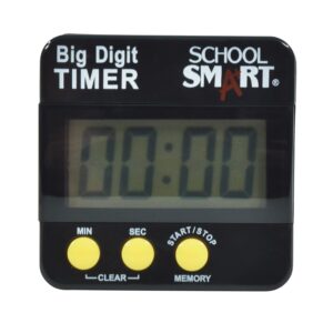 School Smart Up Count Down Digital Timer - 086452, Gray, 1 lb