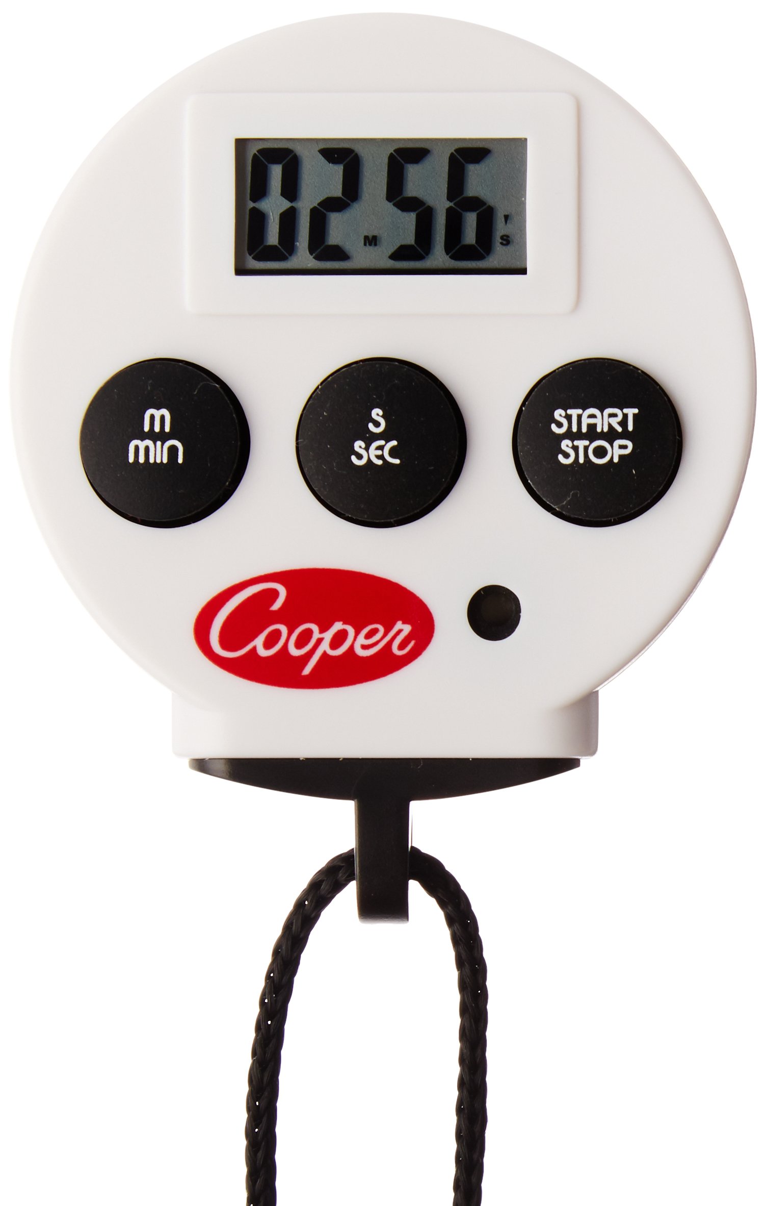 Cooper-Atkins TS100-0-8 3-Function 99 Minute Digital Timer with Lanyard, 99 Hours 59 Minutes Unit Range, White