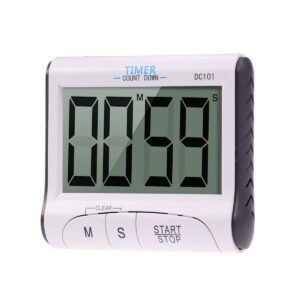 vosarea dc101 digital kitchen cooking timer count down up clock loud alarm with large lcd display screen with battery