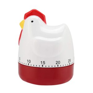 Cute Kitchen Timer, Mechanical Lovely Chicken Timer, 60 Minute Egg Timer, Cooking Timers for Cooking/Reading/Home Decor