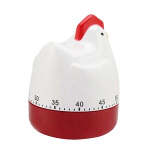 Cute Kitchen Timer, Mechanical Lovely Chicken Timer, 60 Minute Egg Timer, Cooking Timers for Cooking/Reading/Home Decor