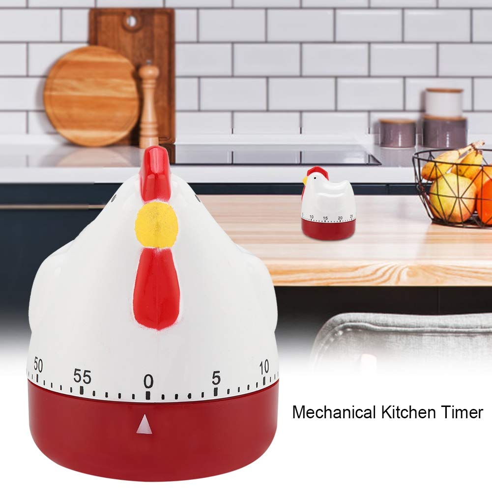 Cute Kitchen Timer, Mechanical Lovely Chicken Timer, 60 Minute Egg Timer, Cooking Timers for Cooking/Reading/Home Decor