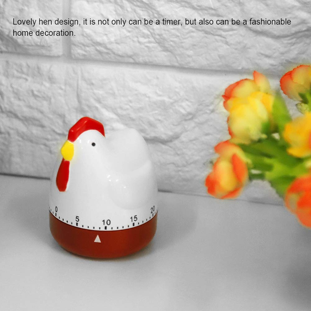 Cute Kitchen Timer, Mechanical Lovely Chicken Timer, 60 Minute Egg Timer, Cooking Timers for Cooking/Reading/Home Decor