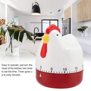 Cute Kitchen Timer, Mechanical Lovely Chicken Timer, 60 Minute Egg Timer, Cooking Timers for Cooking/Reading/Home Decor