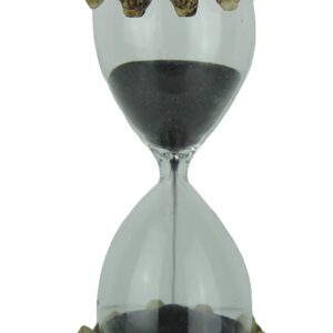 Gothic Celtic Skulls Hourglass Black Sand Timer 5.75 Inches High