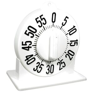 tactile long ring low vision timer with stand - white dial