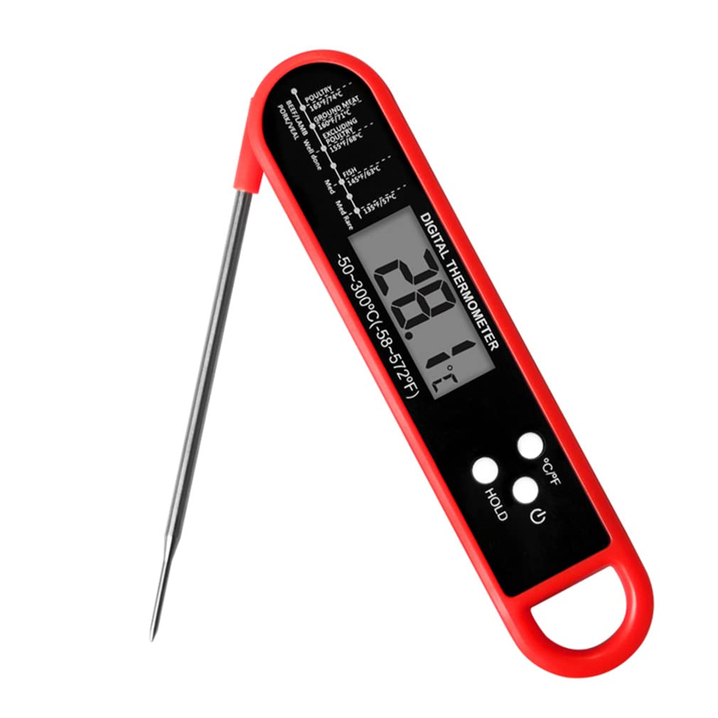 Digital Meat Thermometer Waterproof Instant Read Meat Thermometer for Kitchen Ultra Fast Reading Food Thermometer for Cooking Candy Deep Fry Liquids Beef Kitchen Baking Smoker Grill BBQ