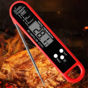 Digital Meat Thermometer Waterproof Instant Read Meat Thermometer for Kitchen Ultra Fast Reading Food Thermometer for Cooking Candy Deep Fry Liquids Beef Kitchen Baking Smoker Grill BBQ