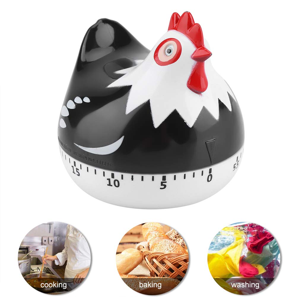 Kids Kitchen Tools Oven Timer, Egg Timer for Boiling Eggs, Cute Timer, Kitchen Timer Egg Timer for Kitchen Home (black)