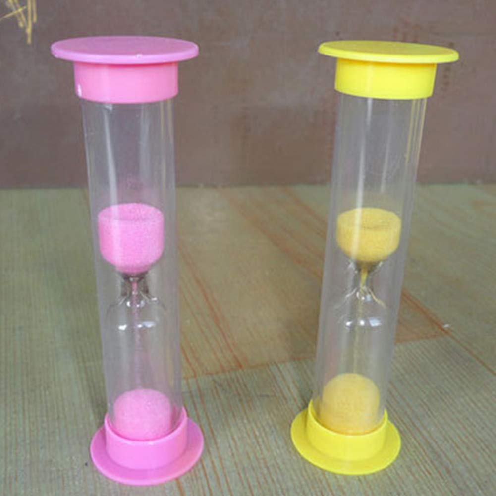 Gilroy 1pc Hourglass Sand Timer, Glass Sandglass Hourglass Timer 3 Minutes for Kids Children Brush Teeth Time Gadget Toy Gift, Random Color Random Color