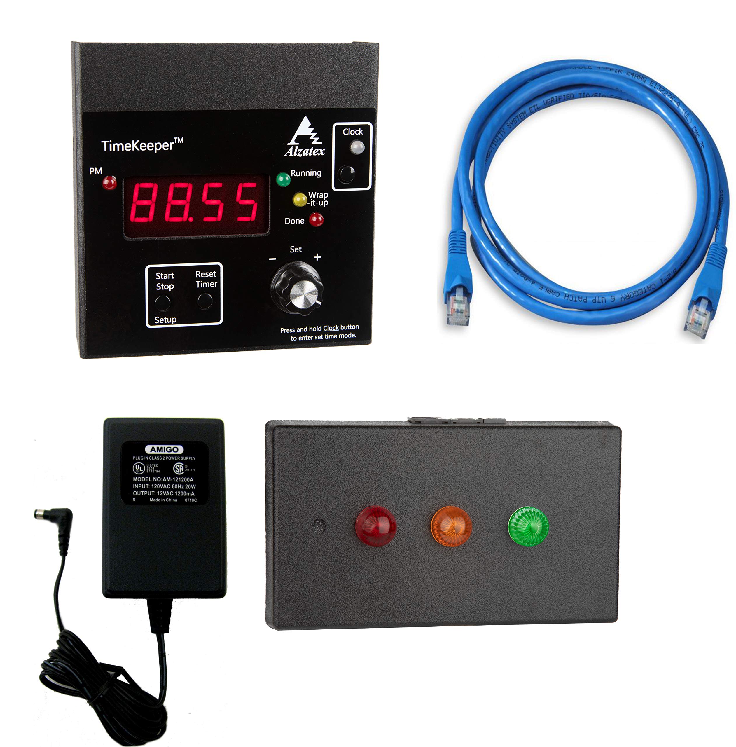 Alzatex Presentation Timer with Red-Yellow-Green Stop Lights