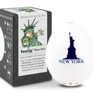 BeepEgg New York – Egg Timer for Boiling Eggs – Musical Egg Cooker for Soft, Medium, Hard Boiled Eggs – Food Safe – Singing Floating Egg Timer – Egg Cooker for 3 Levels of Doneness - Brainstream