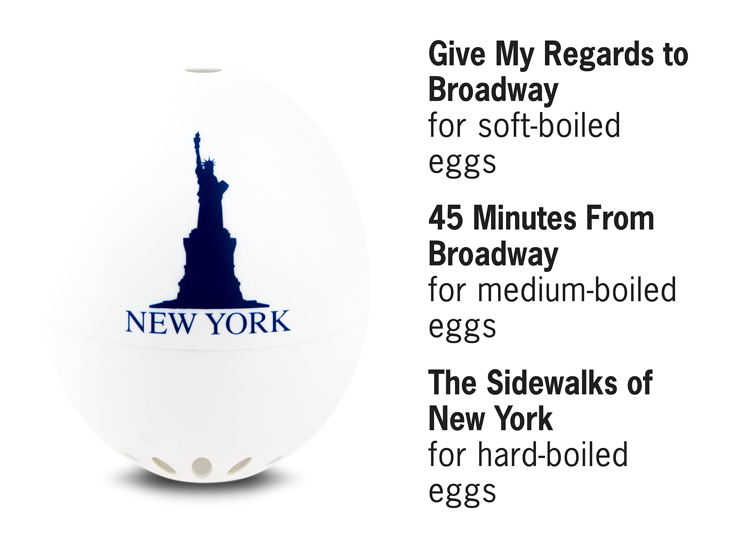 BeepEgg New York – Egg Timer for Boiling Eggs – Musical Egg Cooker for Soft, Medium, Hard Boiled Eggs – Food Safe – Singing Floating Egg Timer – Egg Cooker for 3 Levels of Doneness - Brainstream