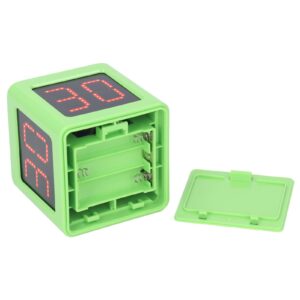 Digital Shot Timer, 1.4in HD Display Cube Timer with Three Buttons, 4-Side Time Cube Timer Seconds Countdown Timer for Poker Casino Chess Tournament Table Games (Green)