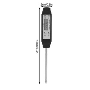 Meat Thermometers Timers 1Pc Instant Reading Digital Food Thermometer Kitchen Cooking BBQ Meat Probe (Black)