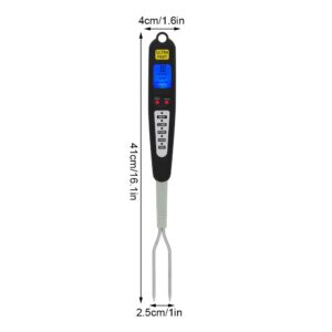 Digital Meat Thermometer Fork,Digital Cooking Fork Instant Read Fork for Kitchen Digital BBQ Fork Thermometer Dual Probe LED Display