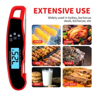 YLMIJFE Meat Thermometer,Meat Thermometer Digital,Waterproof and Backlight Instant Read Meat Thermometer for Grill and Cooking.Digital Food Probe for Kitchen, Outdoor Grilling and BBQ!