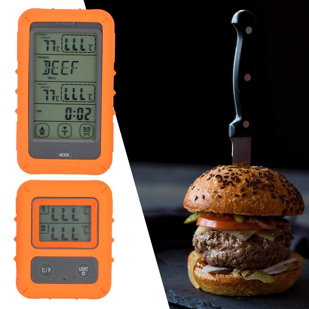 Portable Wireless Thermometer TS-TP20 Wireless Remote Digital Double Needle Probe Display Digital Cooking Food Meat Thermometer