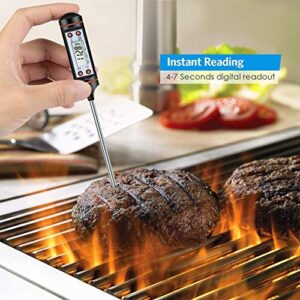 Digital Meat Thermometer Cooking Food Kitchen BBQ Probe Water Milk Oil Liquid