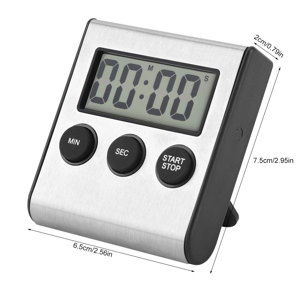 Digital Timer, Digital Timer, Large LCD Display Digital Kitchen Timer with Back Stand Support Wall Mounted and Desktop Countdown Stopwatch Timer for Cooking, Gym, BBQ, Kids, Teacher