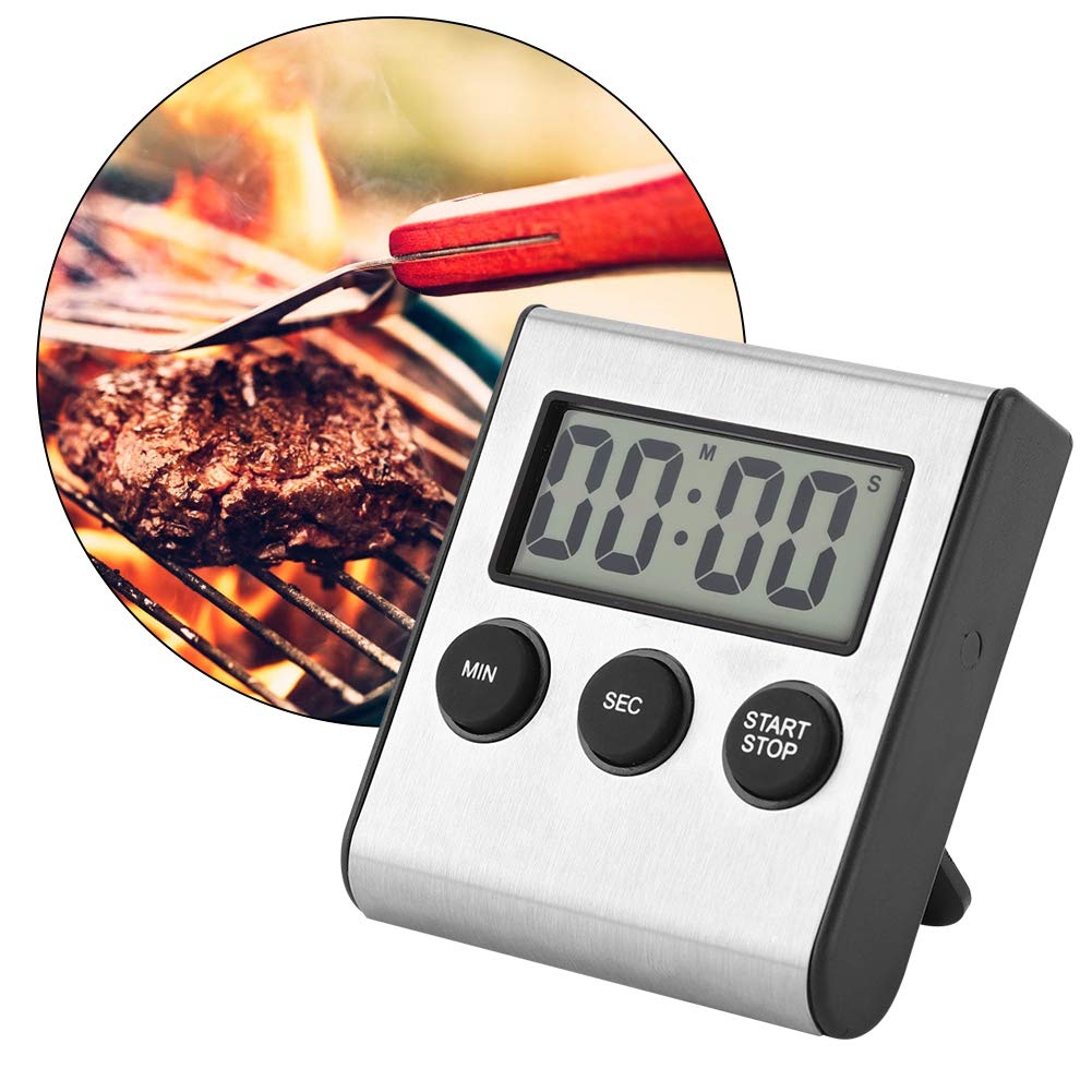 Digital Timer, Digital Timer, Large LCD Display Digital Kitchen Timer with Back Stand Support Wall Mounted and Desktop Countdown Stopwatch Timer for Cooking, Gym, BBQ, Kids, Teacher