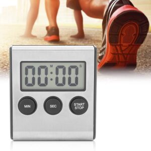 Digital Timer, Digital Timer, Large LCD Display Digital Kitchen Timer with Back Stand Support Wall Mounted and Desktop Countdown Stopwatch Timer for Cooking, Gym, BBQ, Kids, Teacher