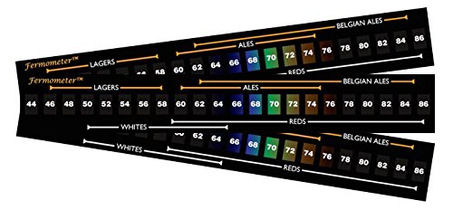 Fermometer HOZQ8-593 3 X Adhesive Strip Thermometer,Black