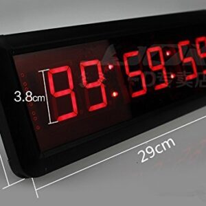 Leadleds 1.5 inch Gym Timer, Digital Clock Display Countdown Count Up LED Timer for Home Office Use Stopwtach with Remote