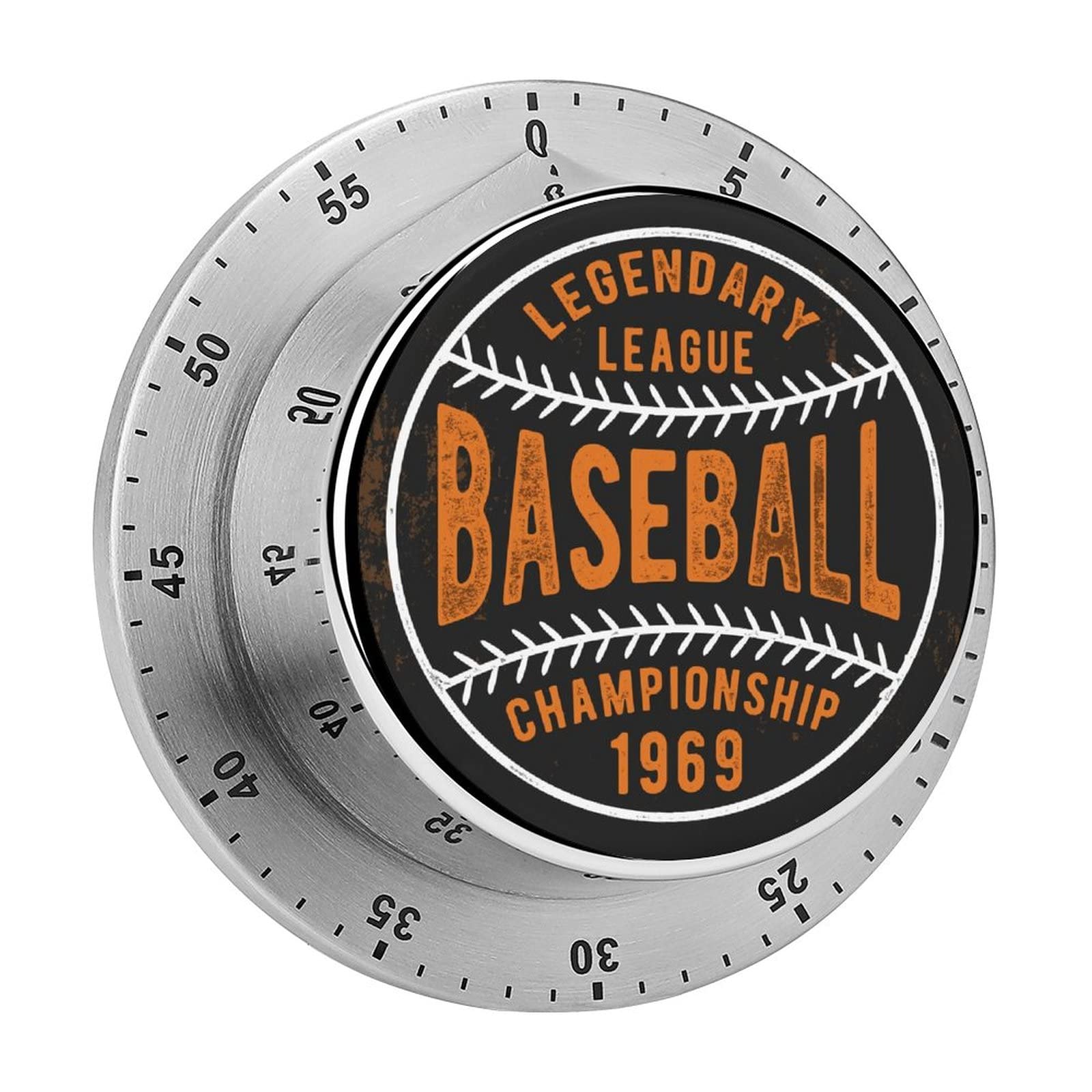 Kitchen Timer Black Baseball Magnetic Countdown Clock for Cooking Teaching Studying