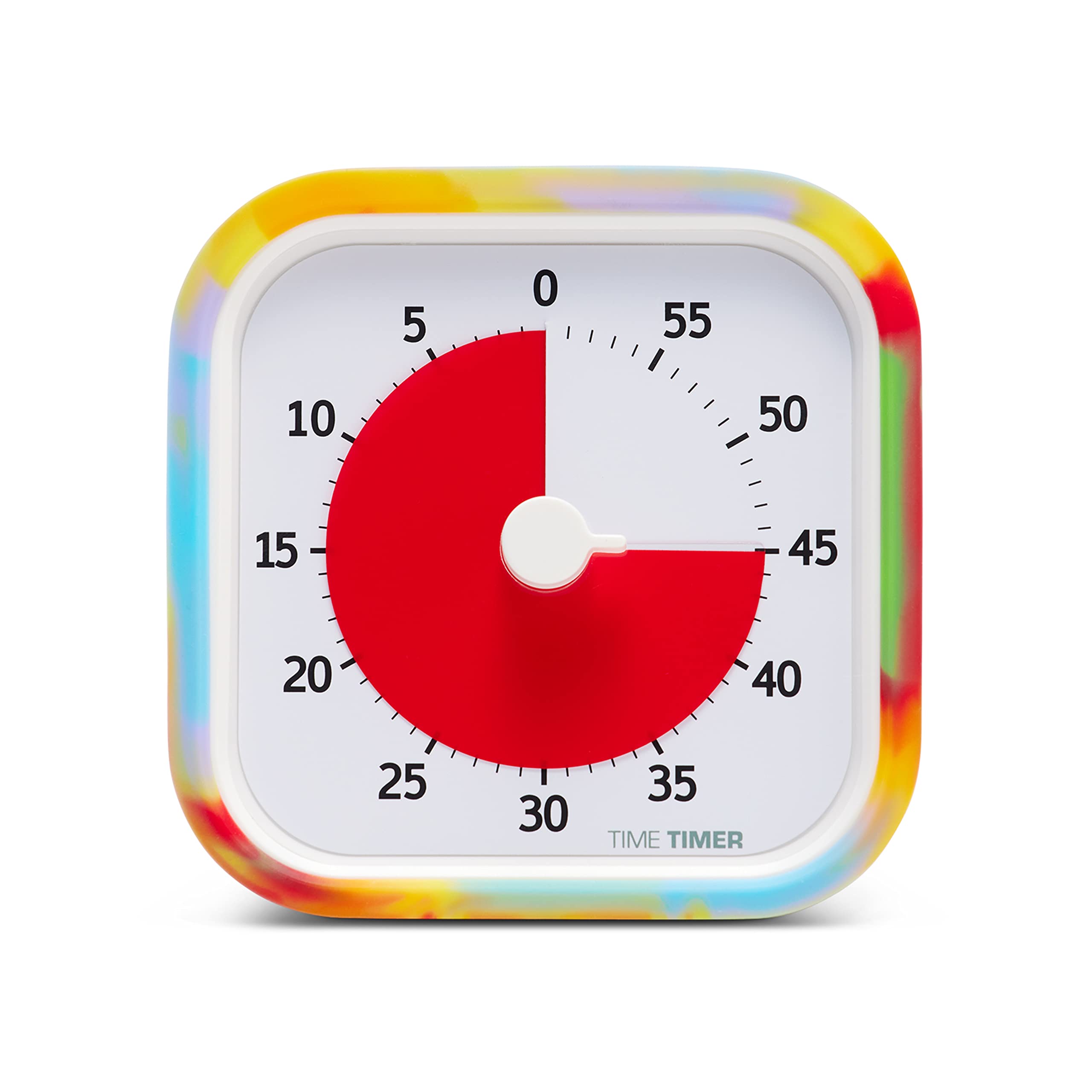 TIME TIMER Plus 60 Minute Desk Visual Timer with Portable Handle (Charcoal) and Time Timer MOD Tie Dye Visual Timer for Kids Classroom Learning (Tie Dye)