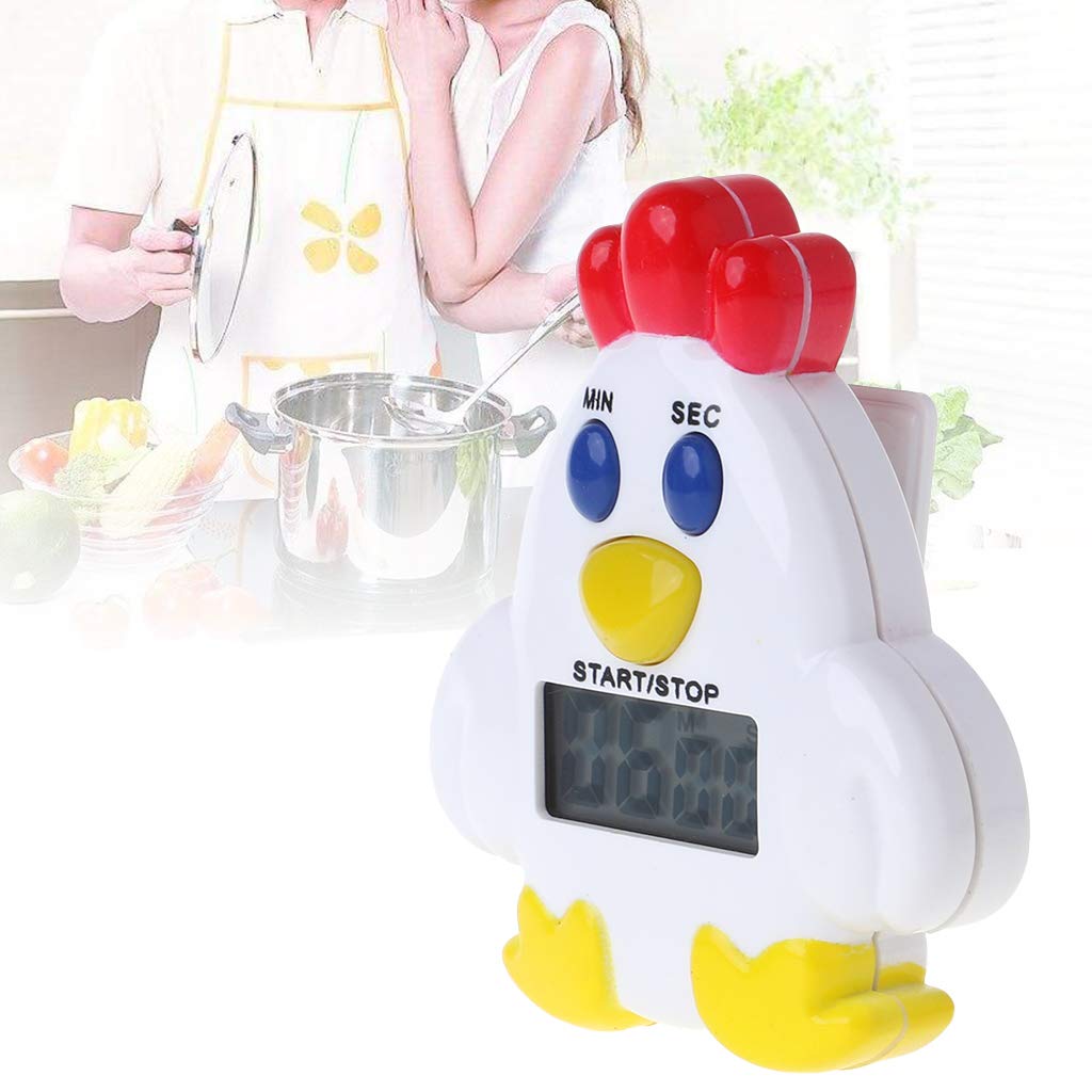 HELYZQ Kitchen Timer Cute Cartoon Chicken Electronic LCD Digital Countdown Kitchen Timer Cooking Baking Helper 100 Minutes Reminder