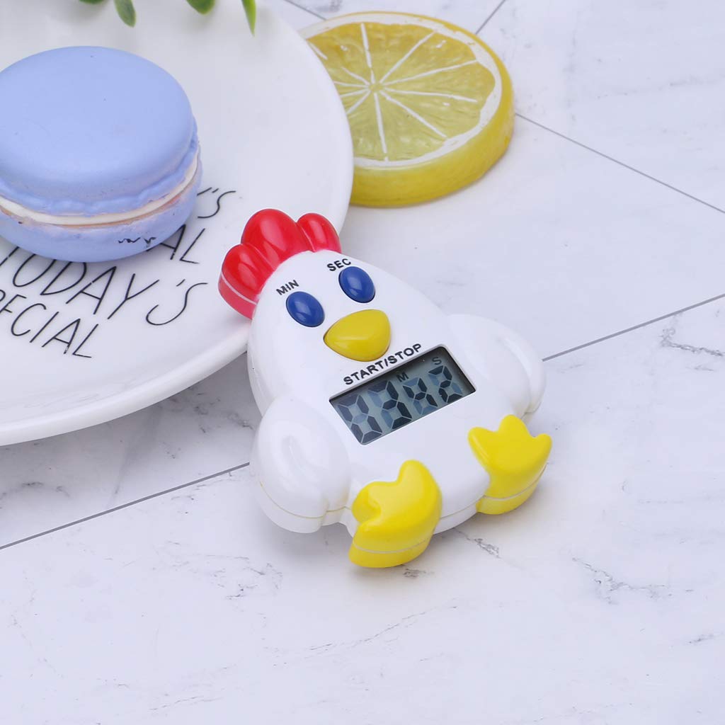 HELYZQ Kitchen Timer Cute Cartoon Chicken Electronic LCD Digital Countdown Kitchen Timer Cooking Baking Helper 100 Minutes Reminder