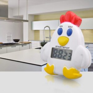 HELYZQ Kitchen Timer Cute Cartoon Chicken Electronic LCD Digital Countdown Kitchen Timer Cooking Baking Helper 100 Minutes Reminder