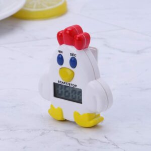 HELYZQ Kitchen Timer Cute Cartoon Chicken Electronic LCD Digital Countdown Kitchen Timer Cooking Baking Helper 100 Minutes Reminder