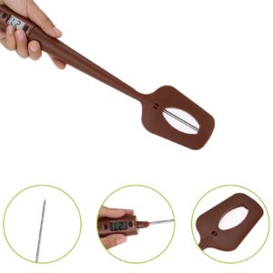 Portable Household Kitchen, Digital Baking Spoon Thermometer for Chocolate Syrup Sauce Spatula Chocolate Cooking Food Thermometer