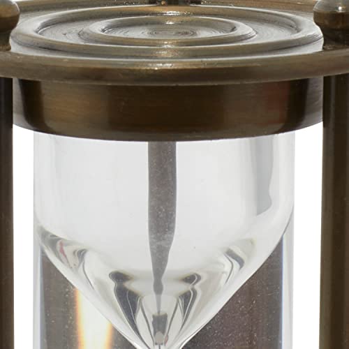 Deco 79 Aluminum Timer with Water Tube, 3" x 3" x 8", Brown