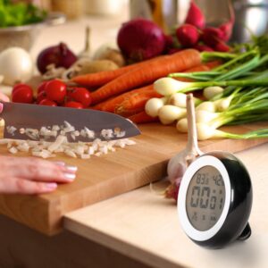 Master Cook Digital Kitchen Timer with Magnetic Digital Thermometer Humidity with LED Back Light Display and Stand Clip Loud Alarm-Batteries not Included