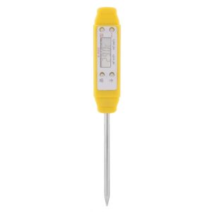 Sorand Food Thermometer, 1Pc Instant Reading Digital Food Thermometer Kitchen Cooking BBQ Meat Probe BBQ Catering Supplies Thermometer (Yellow)