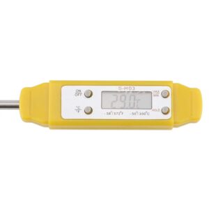 Sorand Food Thermometer, 1Pc Instant Reading Digital Food Thermometer Kitchen Cooking BBQ Meat Probe BBQ Catering Supplies Thermometer (Yellow)