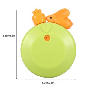 Mechanical Kitchen Timer Cartoon Rabbit Manual Countdown Mechanism 55-60 Minutes Kitchen Alarm Timing Tool for Cooking Baking Exercise(Green)