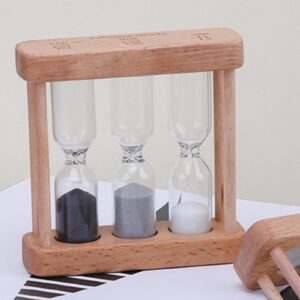 MagiDeal Wooden Sand Timer, Visual Sand Clock Timer Mini Sand Timer Wood Frame Hourglass Sandglass Timer for Games Kitchen Cooking Office Decor