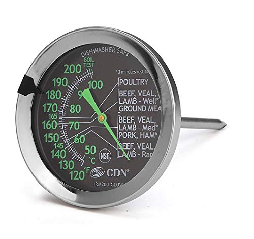 CDN IRM200-Glow ProAccurate Meat/Poultry Ovenproof Thermometer - Set of 2