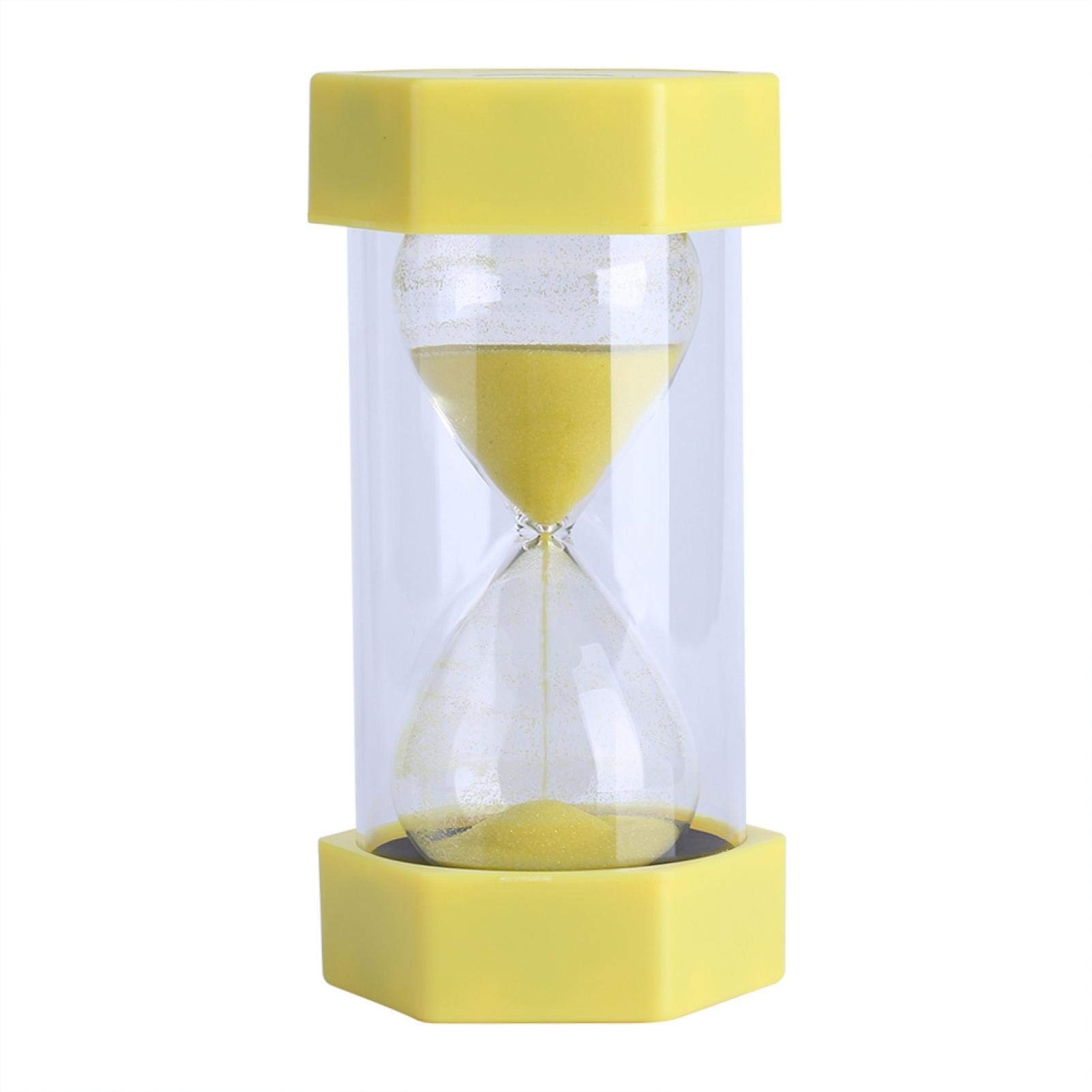 Sand Timer, Colorful Hourglass Timer 3/10/20/30/60 Minutes Sandglass Timer for Home Kitchen Office Classroom Games(Yellow-3 mins)