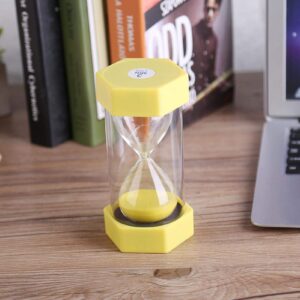 Sand Timer, Colorful Hourglass Timer 3/10/20/30/60 Minutes Sandglass Timer for Home Kitchen Office Classroom Games(Yellow-3 mins)