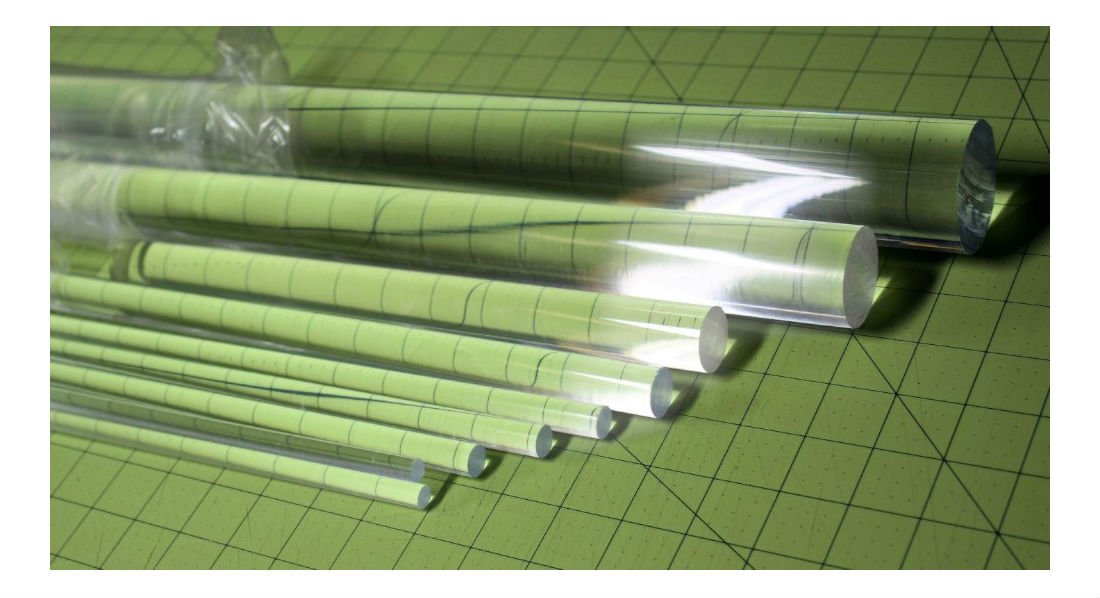 12 Pcs 1/4” Diameter 18” Long Clear Acrylic Plexiglass Lucite Plastic Rod .25"