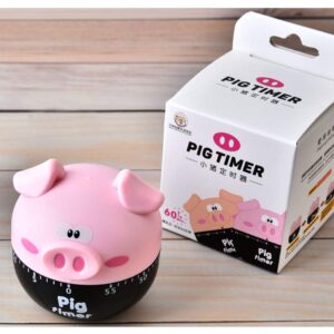 Kitchen Egg Timers,Cute Piggy 0~60 Minutes Mechanical Rotation Timer for Kids