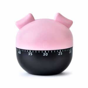 Kitchen Egg Timers,Cute Piggy 0~60 Minutes Mechanical Rotation Timer for Kids